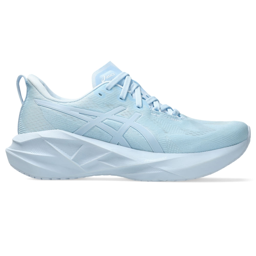Tênis ASICS Novablast 5 Lite-Show - Feminino - Prata/Azul - ASICS Brasil