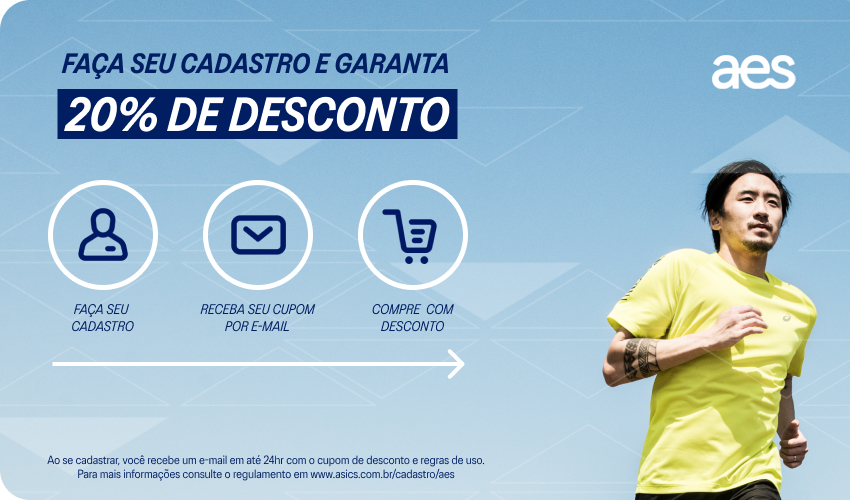 Cadastre-se para receber seu desconto | Loja ASICS Brasil